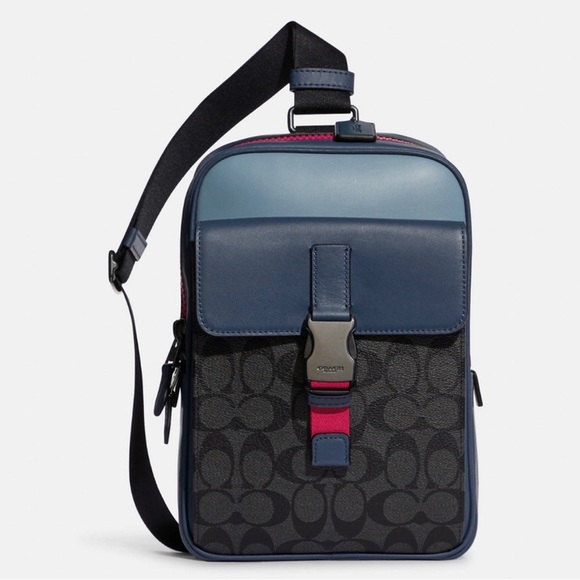 Coach | Bags | New Coach Track Pack In Colorblock Signature Canvas ...